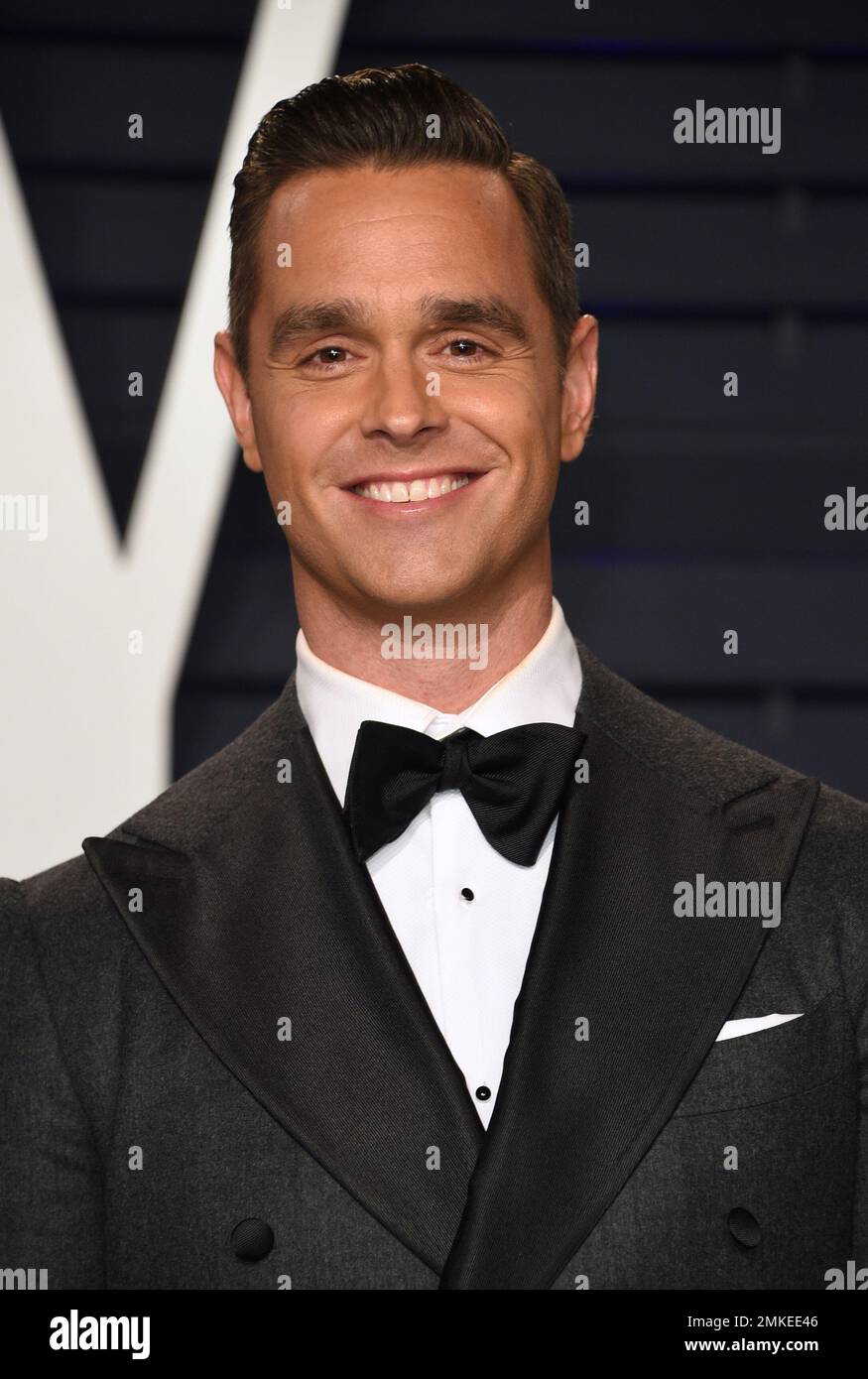 Karl Schmid arrives at the Vanity Fair Oscar Party on Sunday, Feb. 24 ...