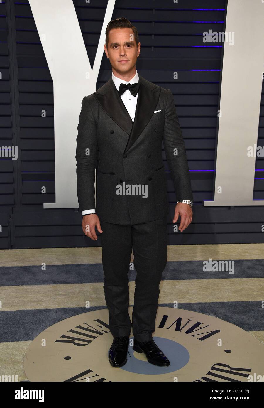 Karl Schmid arrives at the Vanity Fair Oscar Party on Sunday, Feb. 24 ...