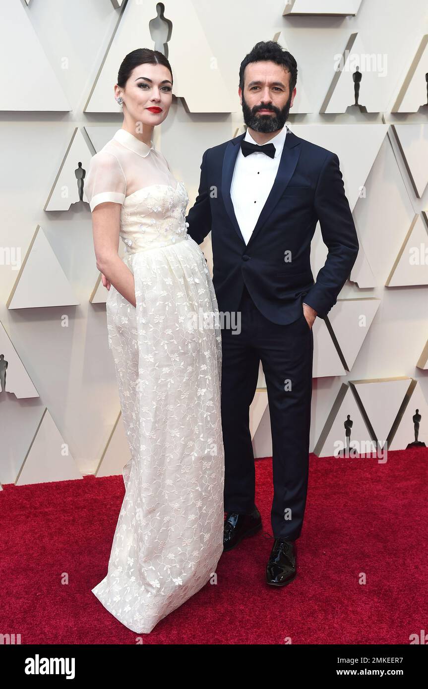 Marta Nieto, left, and Rodrigo Sorogoyen arrive at the Oscars on Sunday ...