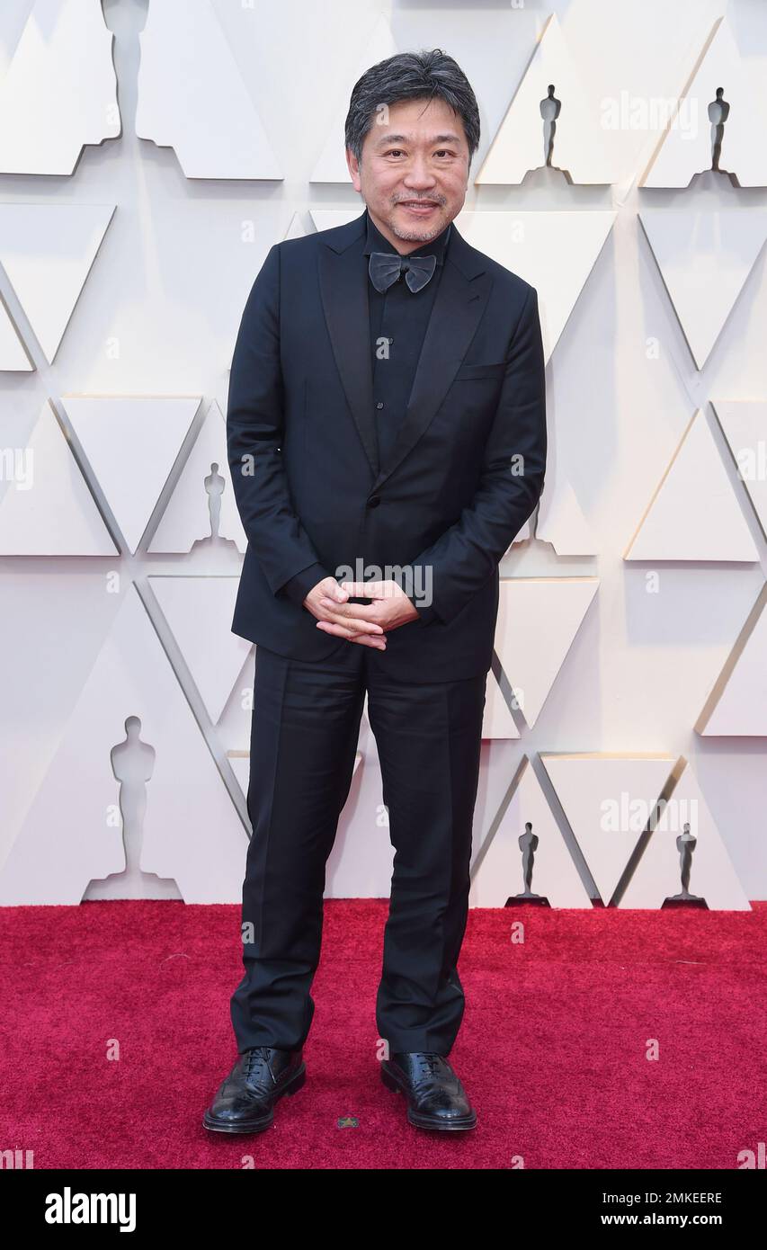 Hirokazu Kore-eda arrives at the Oscars on Sunday, Feb. 24, 2019, at ...