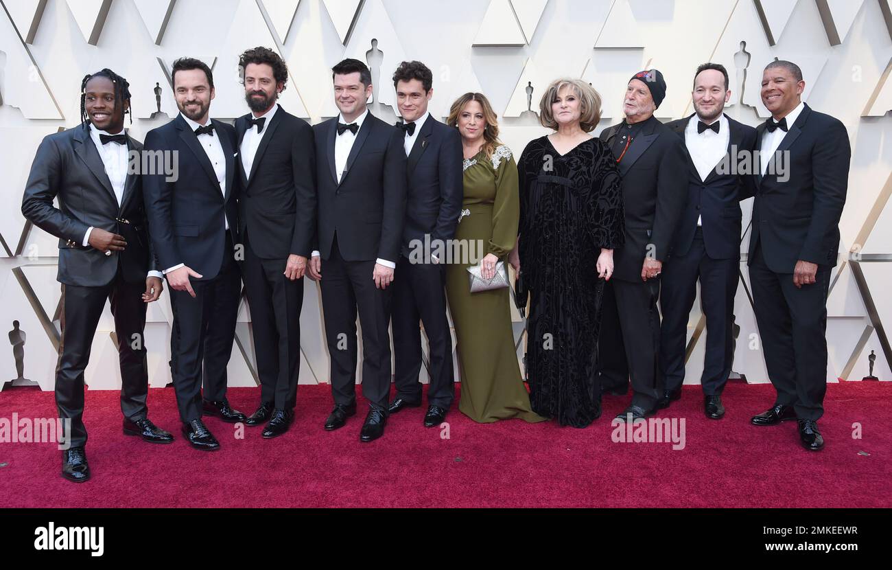 Shameik Moore, from left, Jake Johnson, Bob Persichetti, Christopher ...