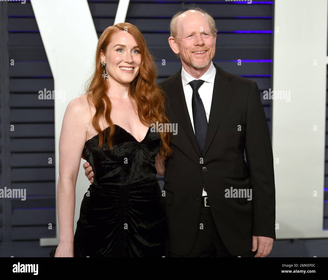 Ron Howard, right, and Paige Howard arrive at the Vanity Fair Oscar ...