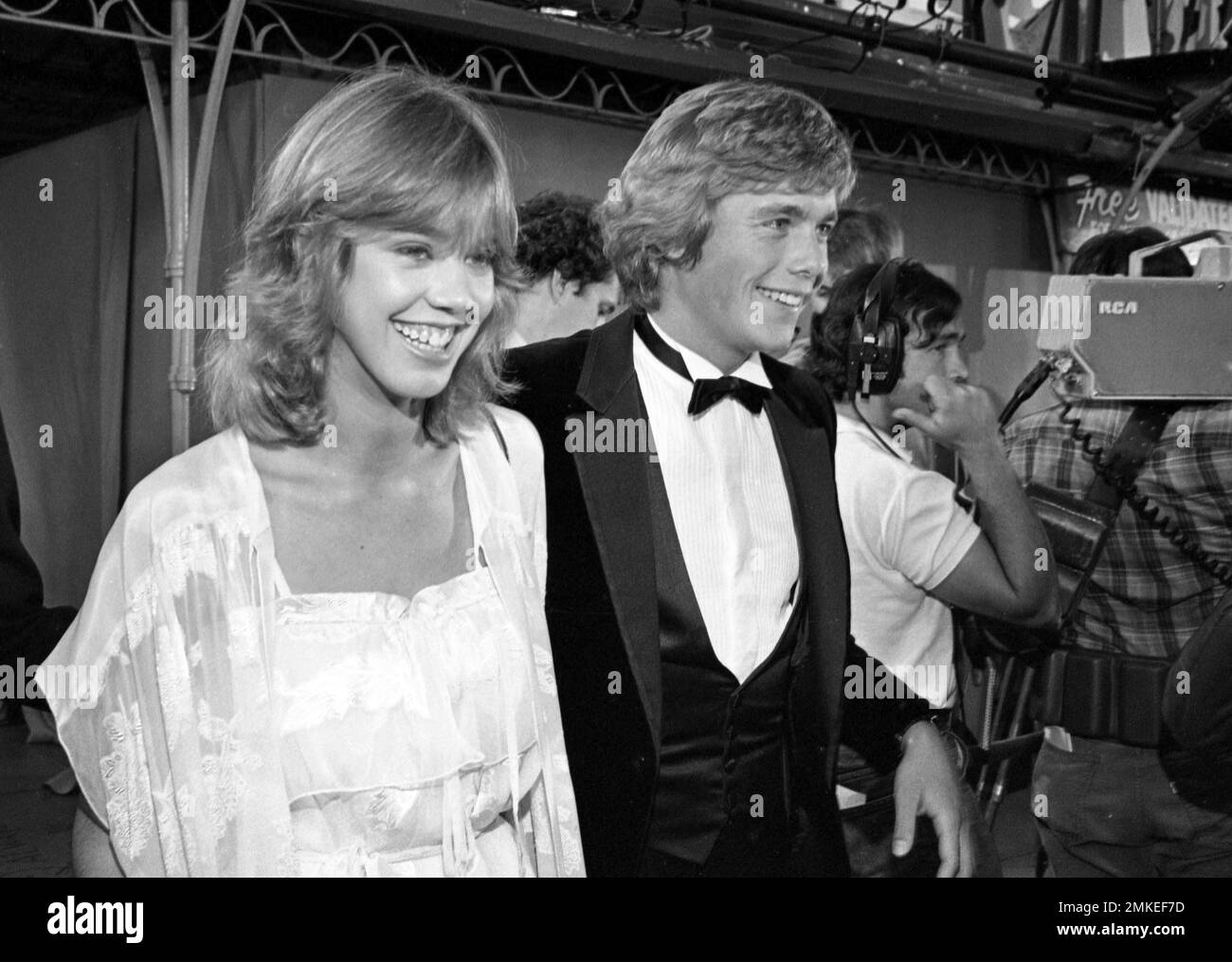 Carrie Hamilton and Christopher Atkins at the premiere of Annie at Mann ...