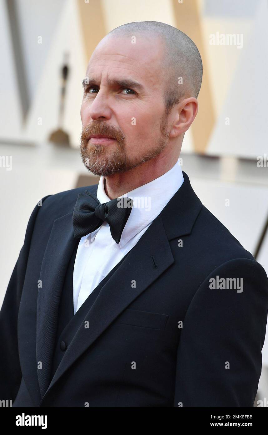 Sam Rockwell arrives at the Oscars on Sunday, Feb. 24, 2019, at the ...