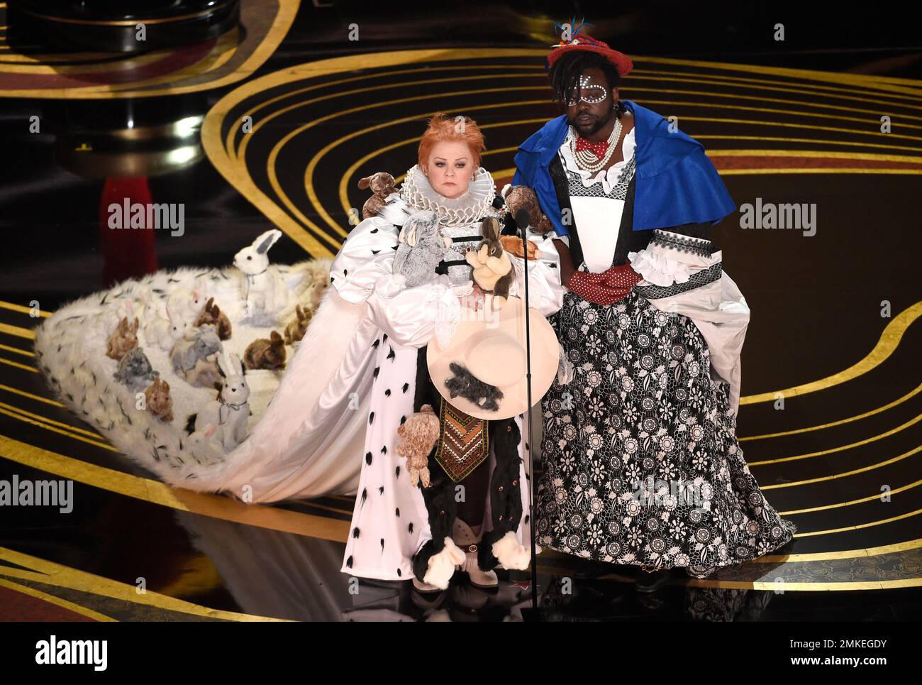 Melissa McCarthy, left, and Brian Tyree Henry present the award for ...