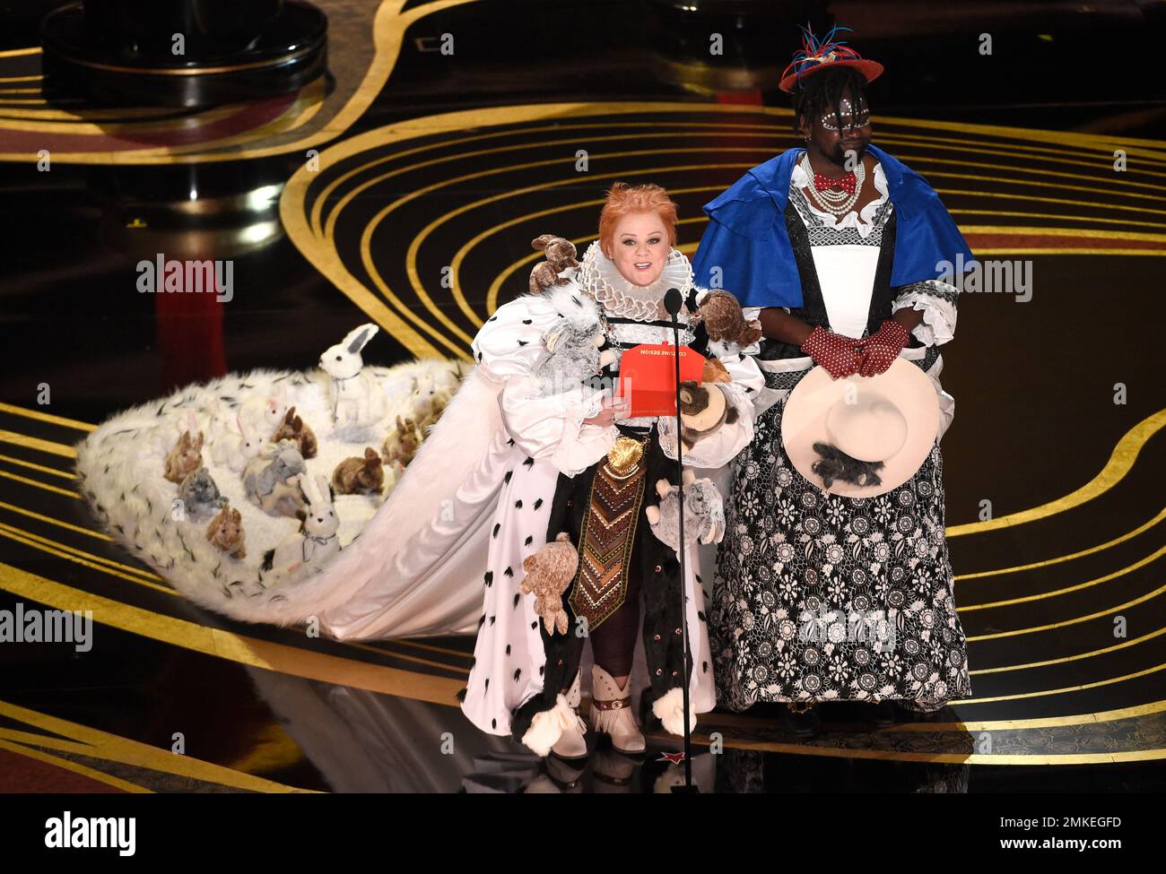 Melissa McCarthy, left, and Brian Tyree Henry present the award for ...