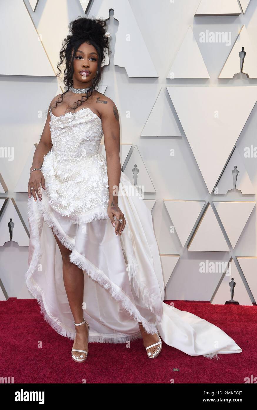 SZA arrives at the Oscars on Sunday, Feb. 24, 2019, at the Dolby ...