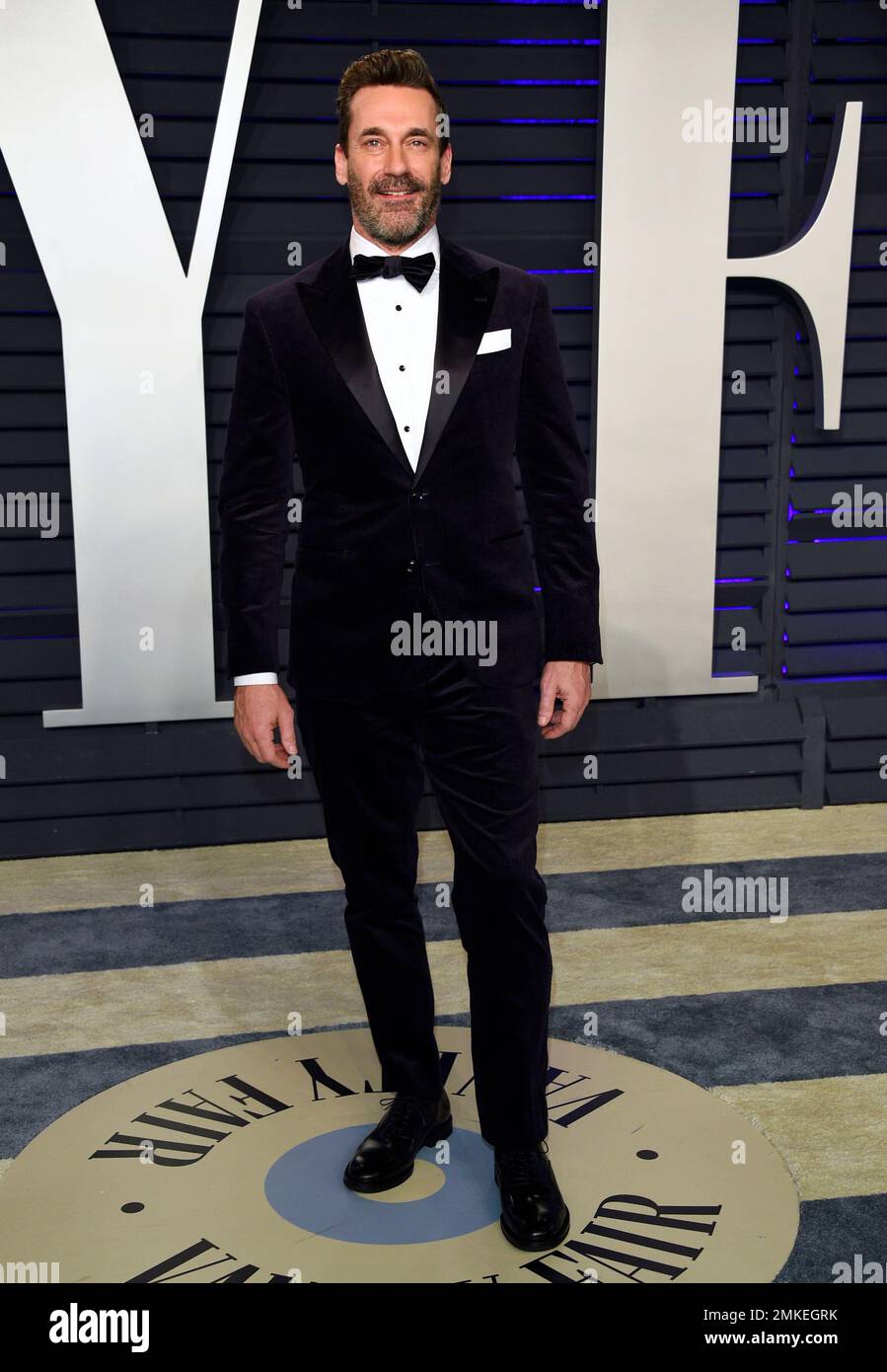 Jon Hamm arrives at the Vanity Fair Oscar Party on Sunday, Feb. 24 ...