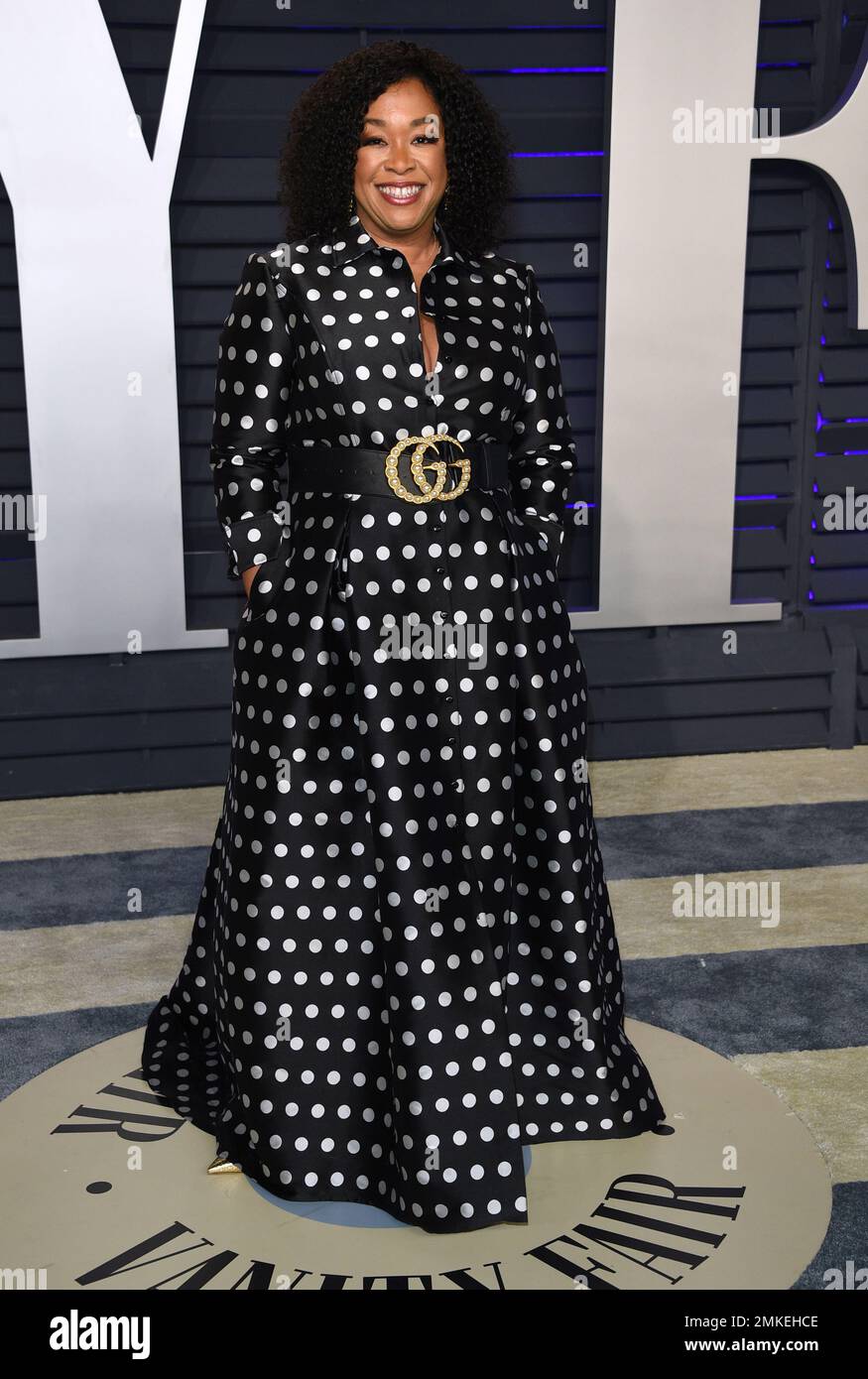 Shonda Rhimes arrives at the Vanity Fair Oscar Party on Sunday, Feb. 24 ...