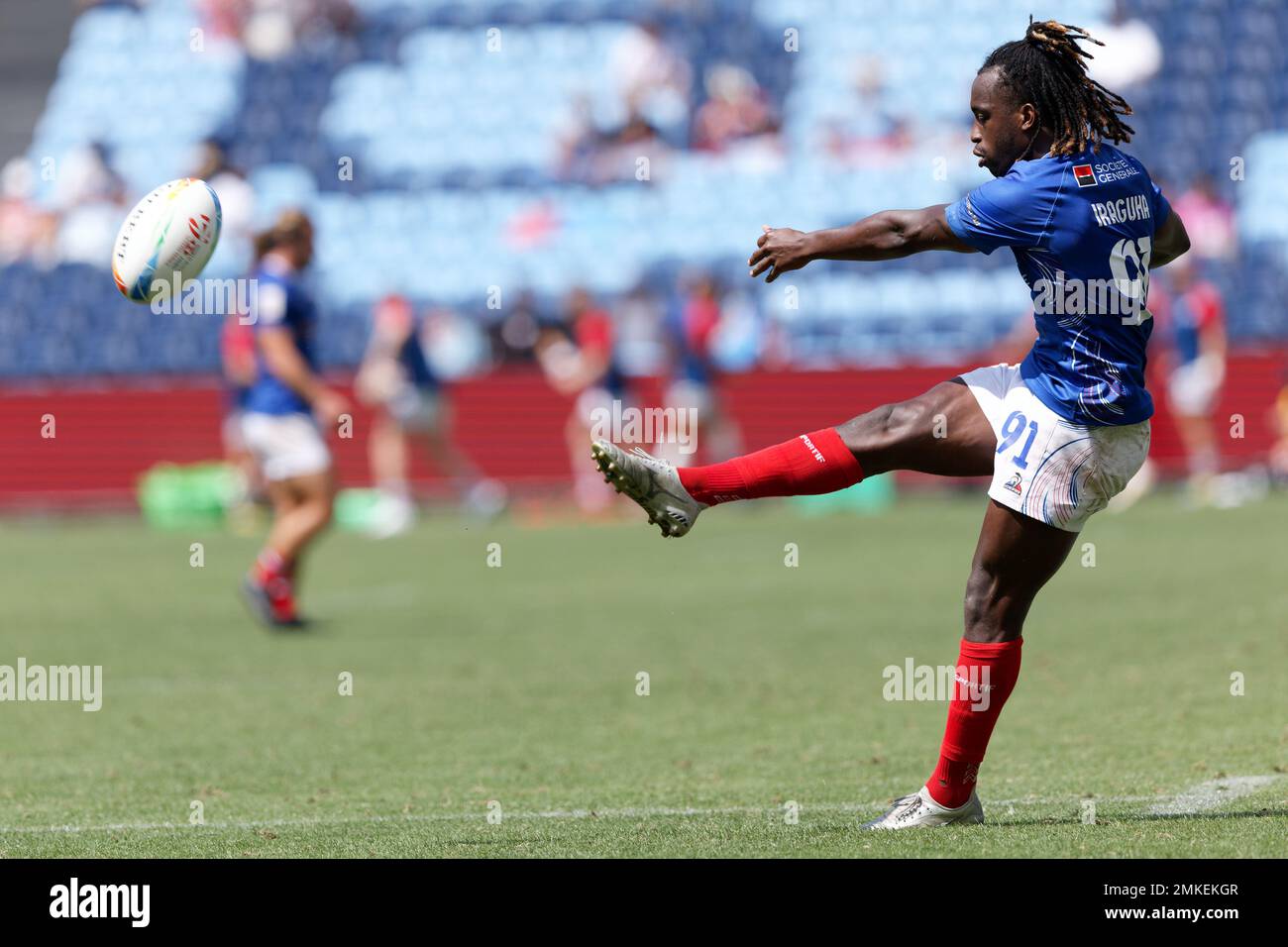 Sydney, Australia. 28th Jan, 2023. William Iraguha of France kicks the ...