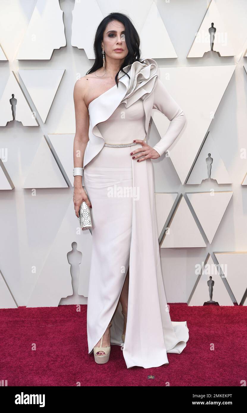 Nadine Labaki arrives at the Oscars on Sunday, Feb. 24, 2019, at the ...