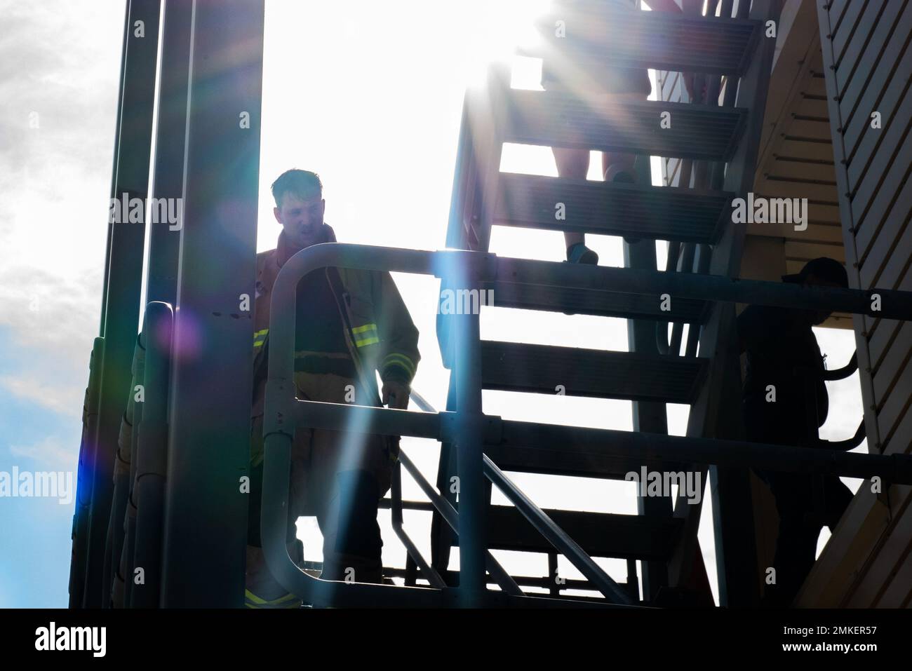 Staff Sgt. Tyler Rapp, a Fire and Emergency Services crew chief ...