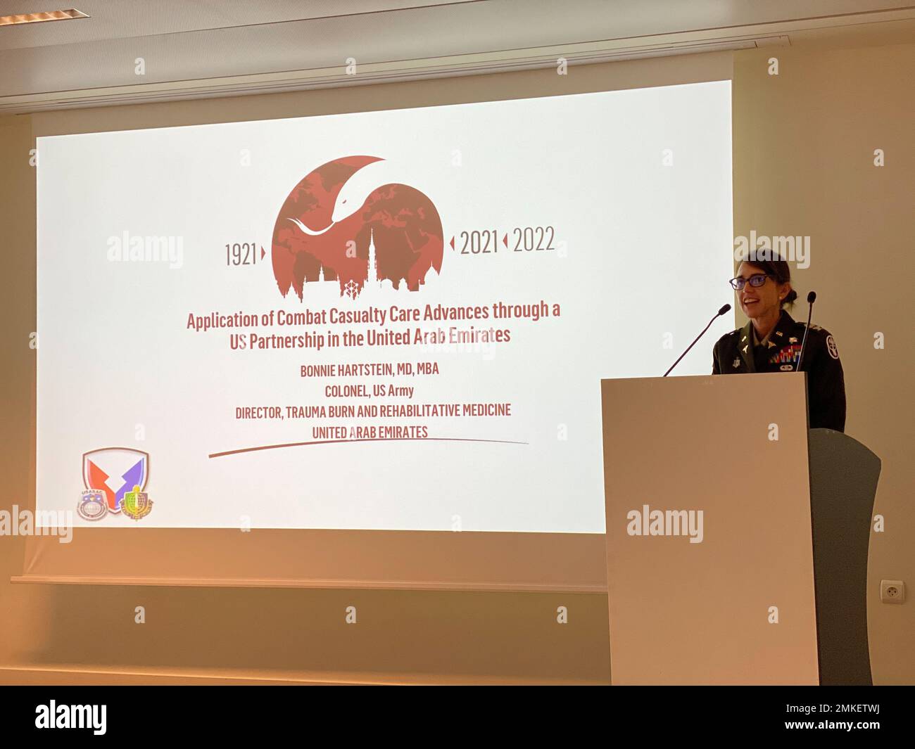 United States Army Col. Bonnie Hartstein presents on global health ...