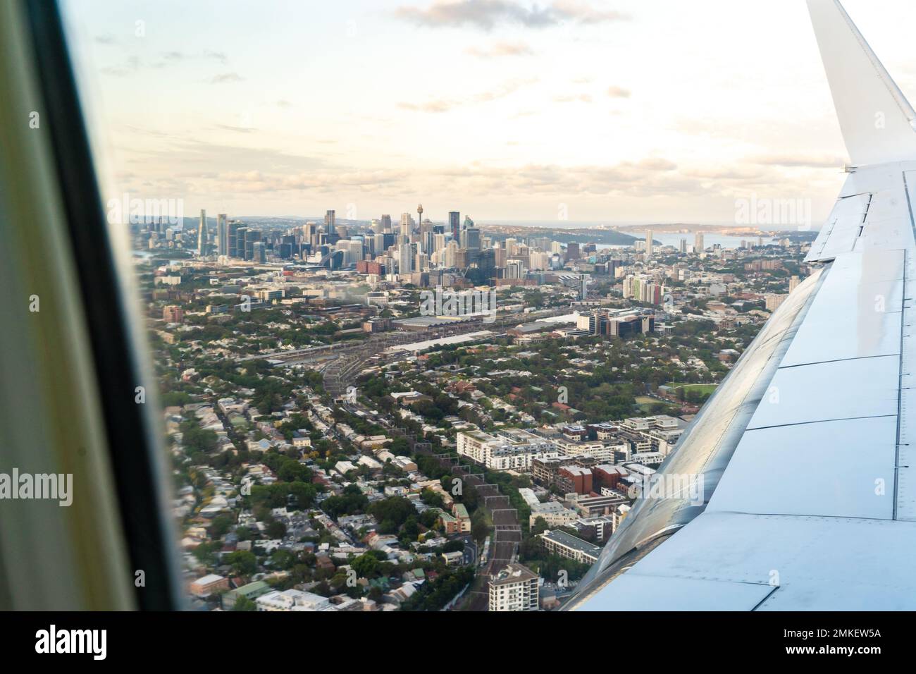 Aerial View of Sydney from Airplane Window Seat Stock Photo - Alamy