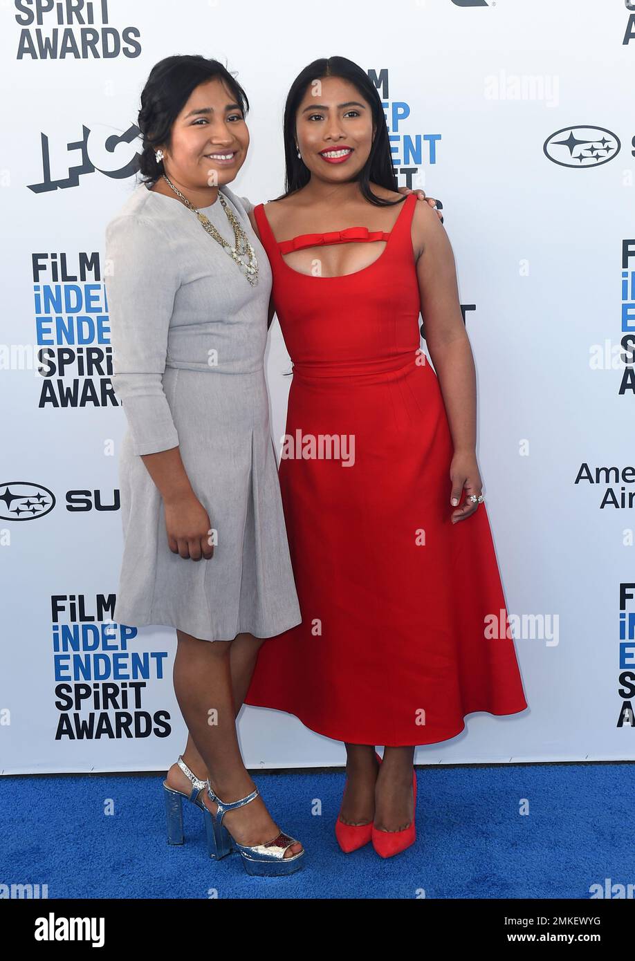 Nancy Garcia Garcia, left, and Yalitza Aparicio arrive at the 34th Film ...