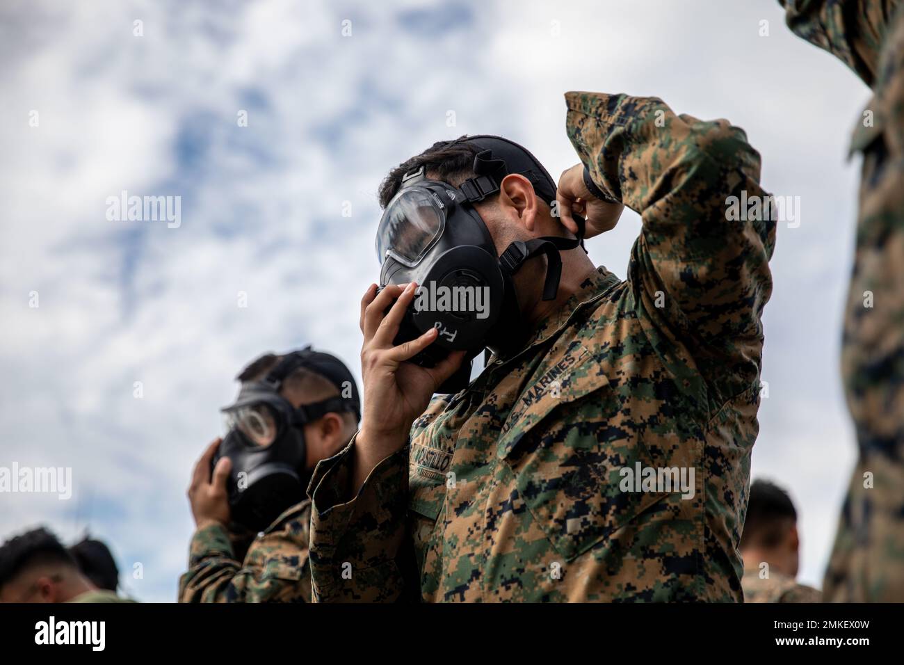 U.S. Marine Lance Cpl. Erik Castillo, a fixed wing aircraft mechanic ...