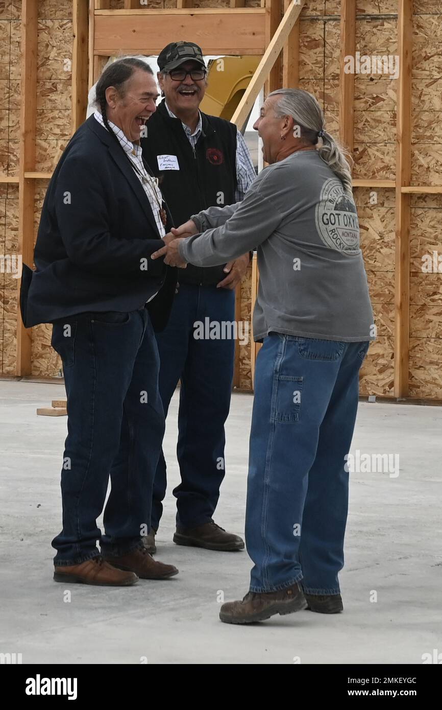 Distinguished guests tour the jobsite of the Blackfeet Nation Senior ...