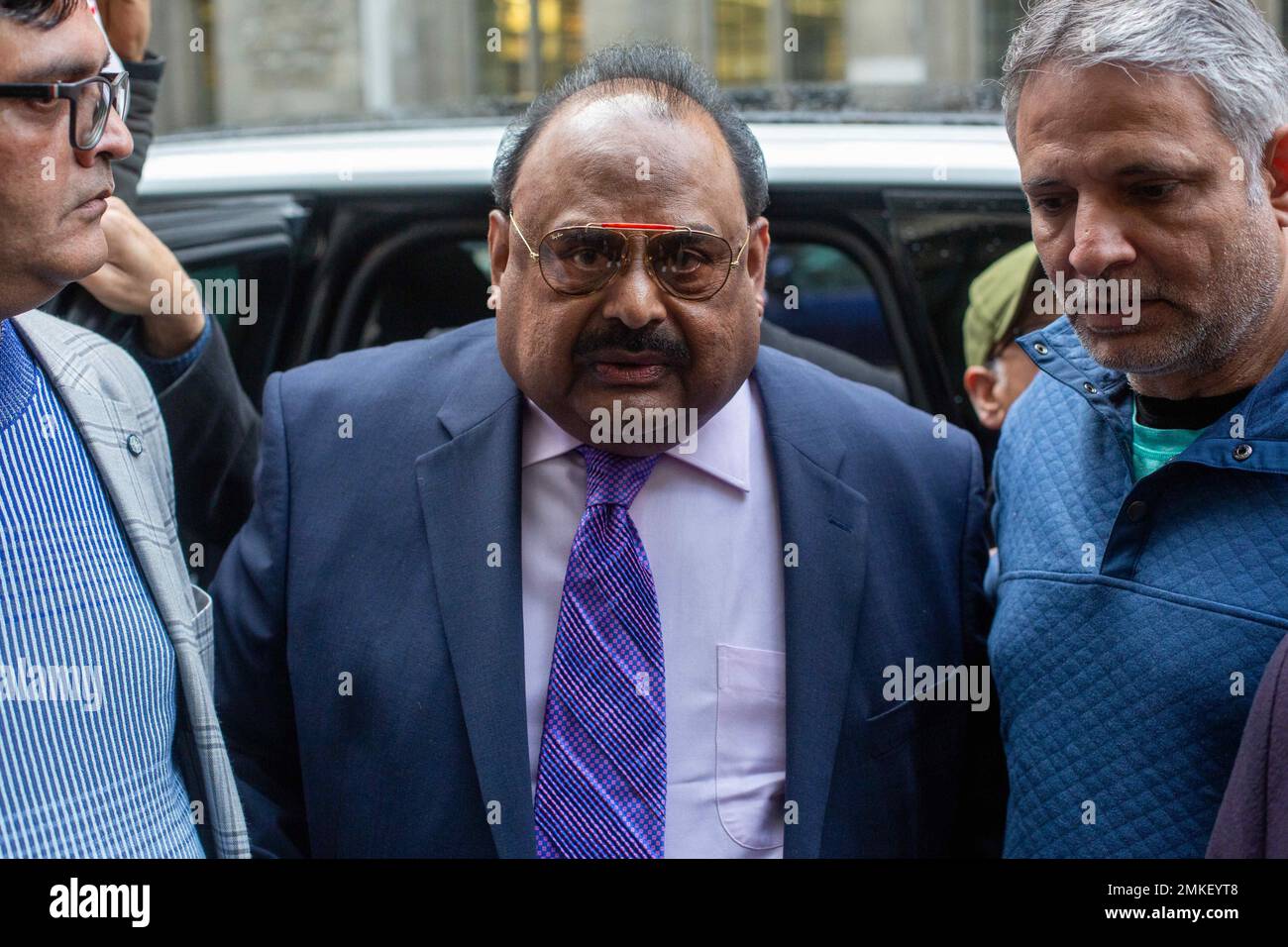 London, England, UK. 26th Jan, 2023. Muttahida Qaumi Movement founder ALTAF HUSSAIN arrives at ...