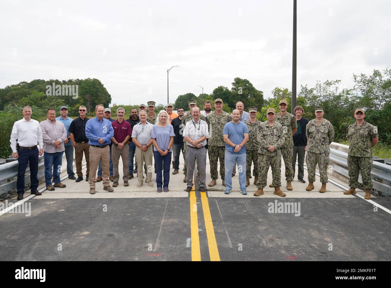 NAVFAC Washington cut the ribbon on a new bridge spanning Gambo Creek at Naval Support Facility ...