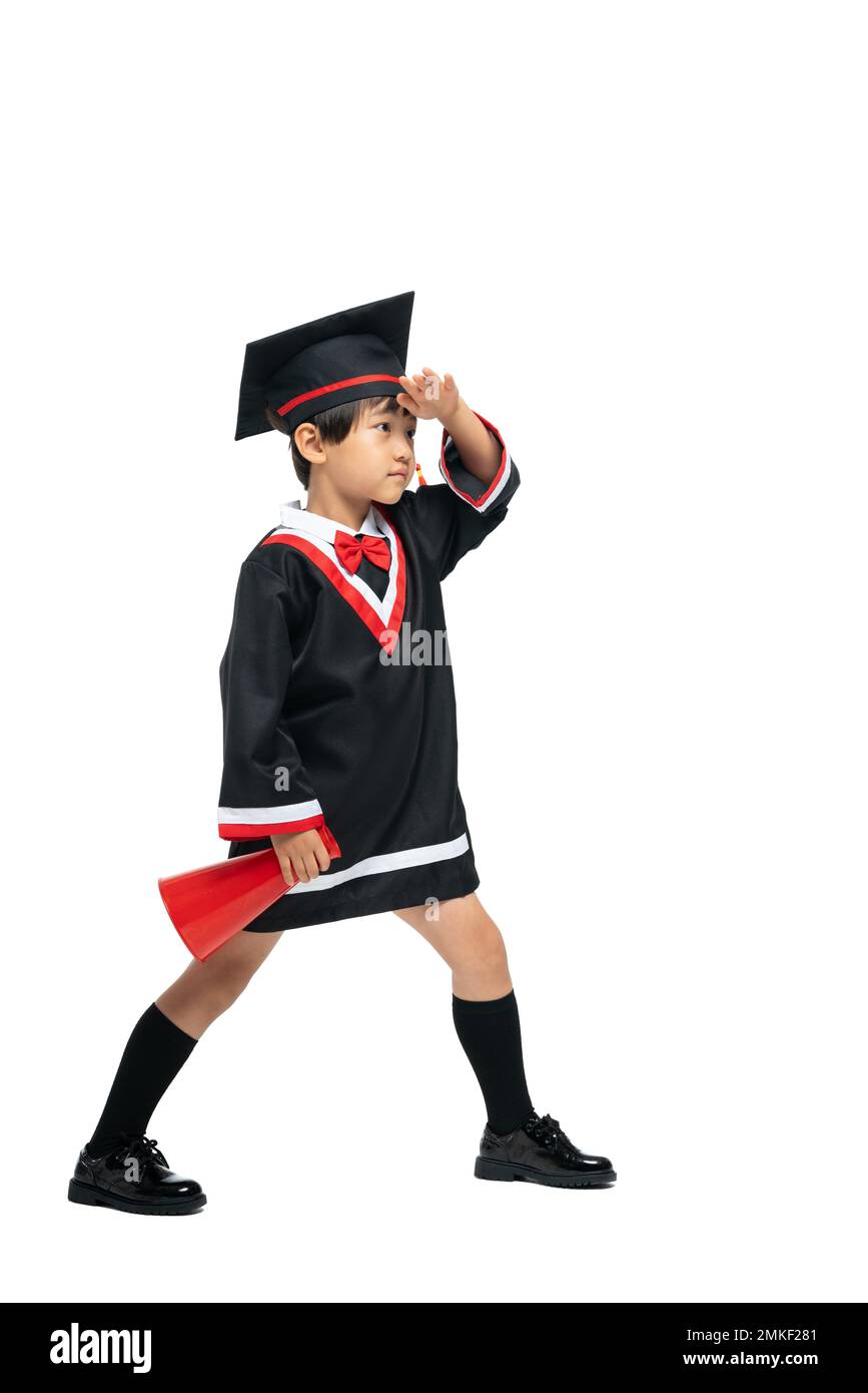 With the boy of doctorial hat Stock Photo - Alamy