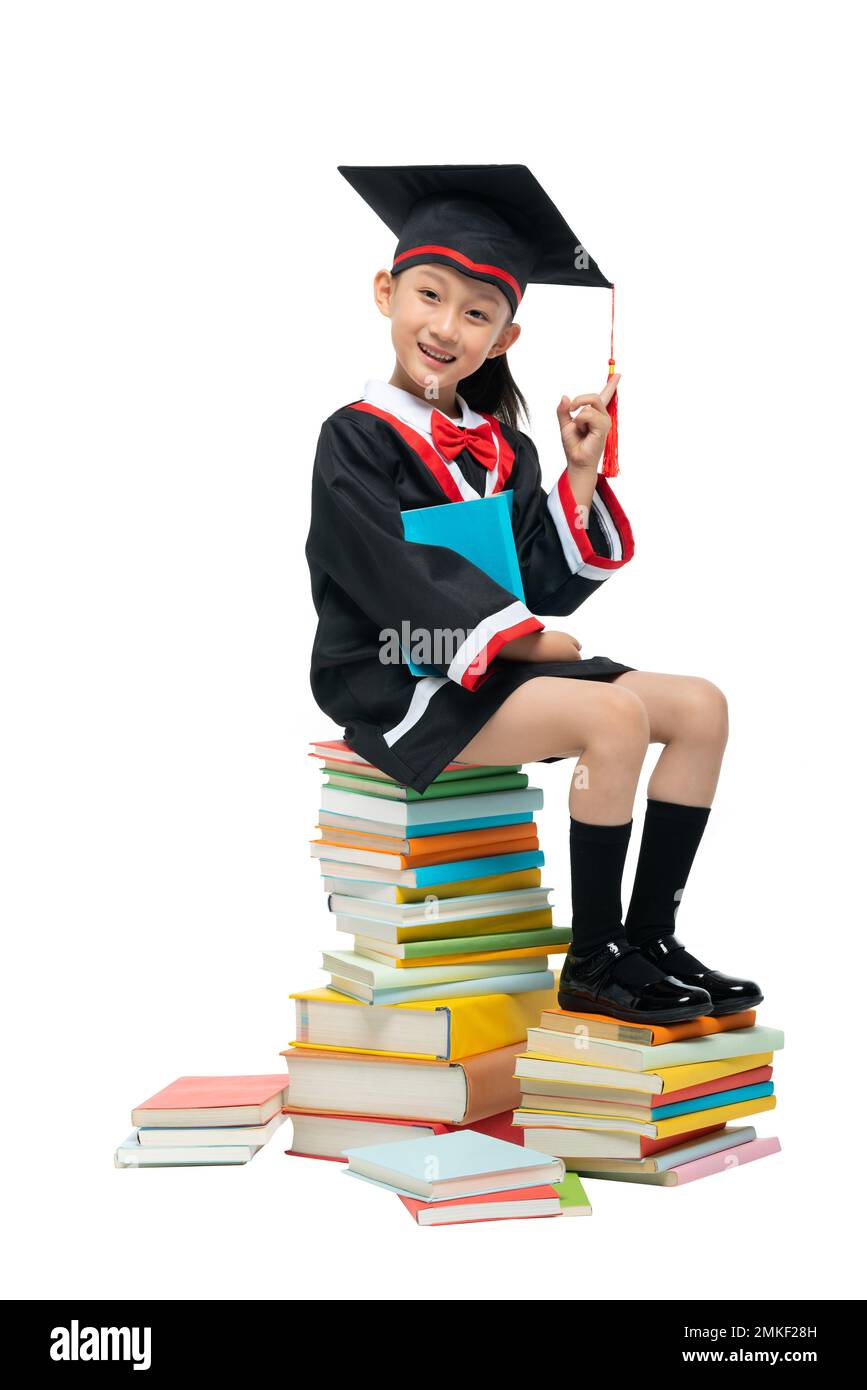 With a doctorial hat girl Stock Photo - Alamy