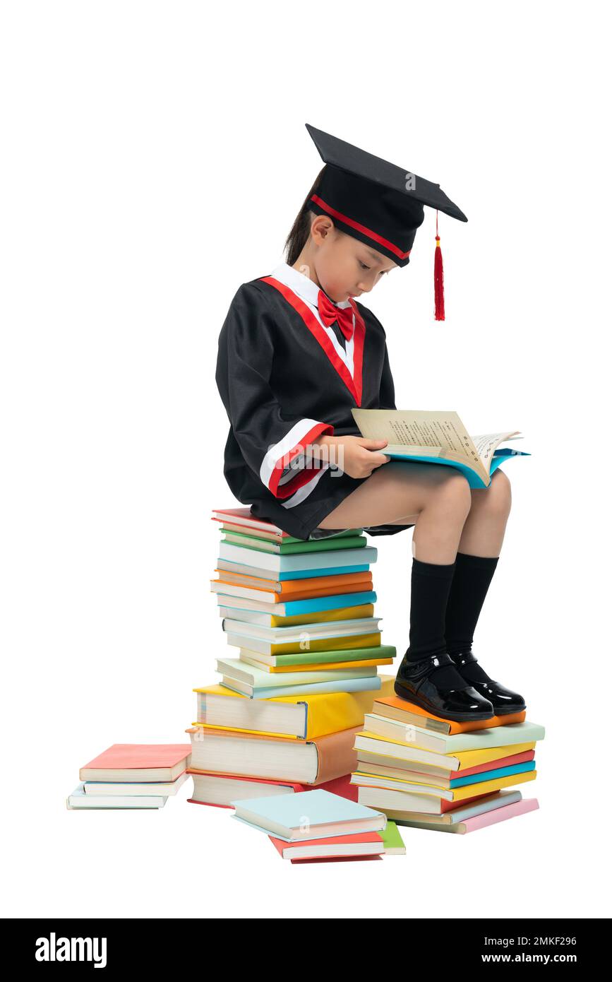 With a doctorial hat girl Stock Photo - Alamy