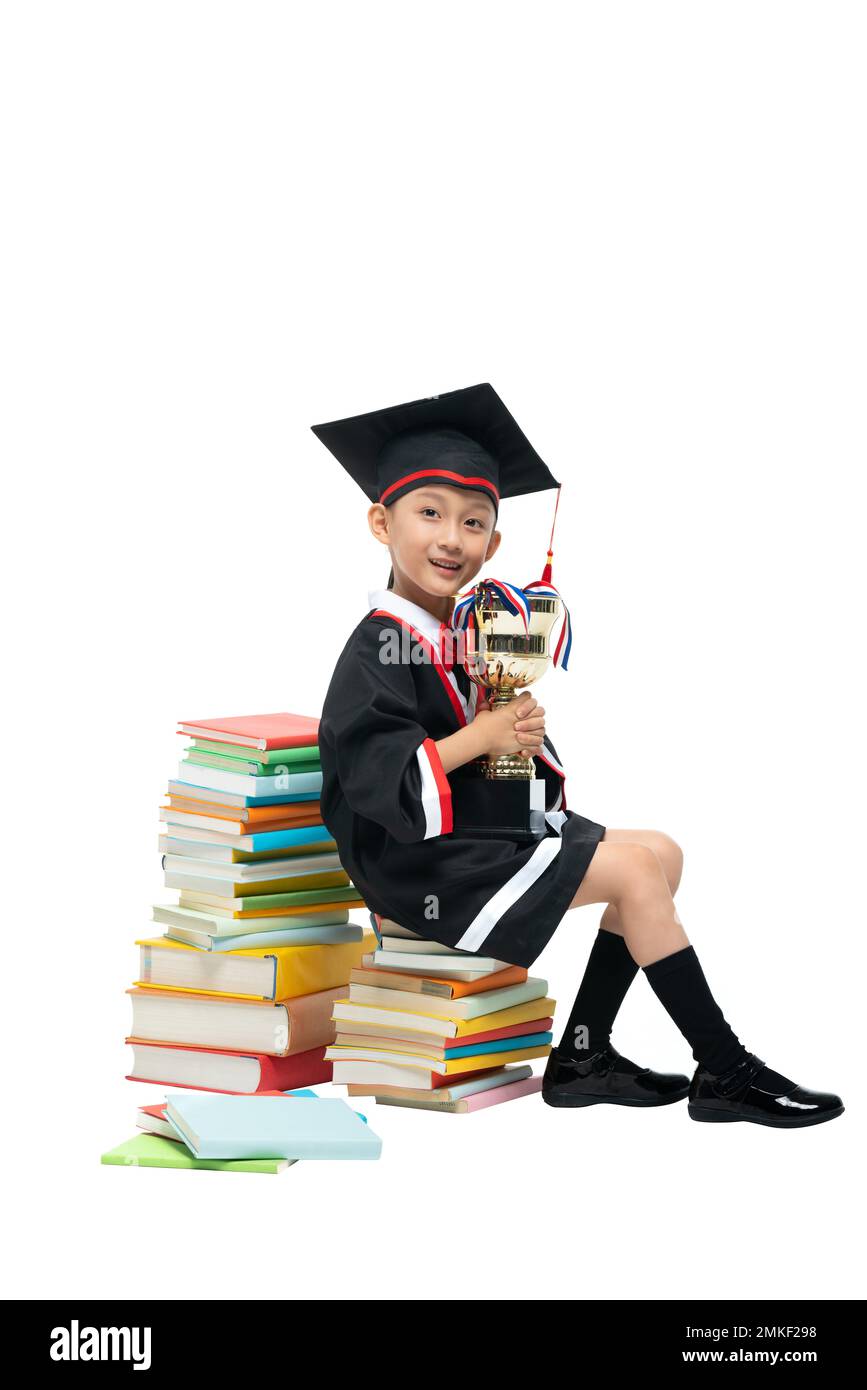 With a doctorial hat girl Stock Photo - Alamy