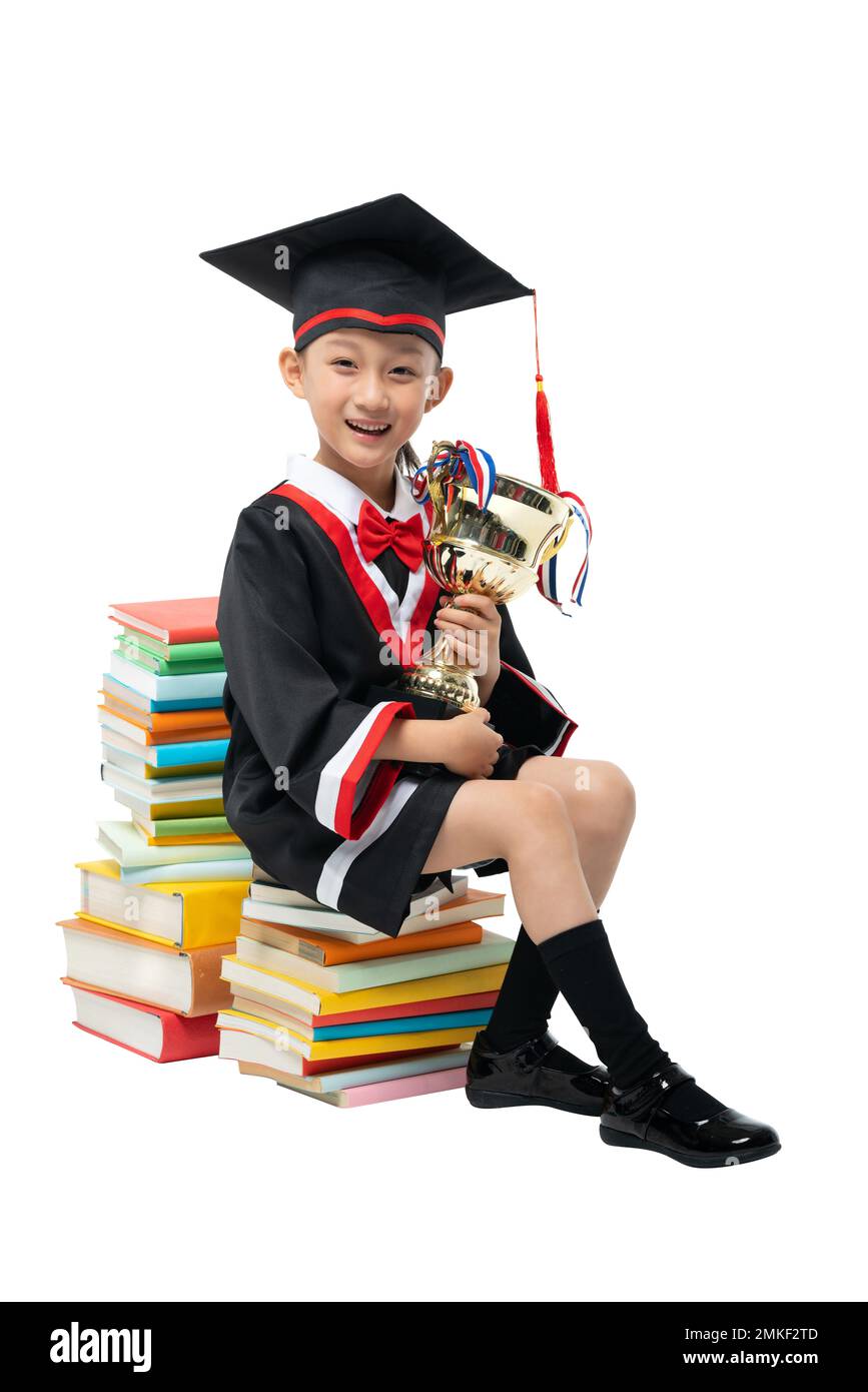 With a doctorial hat girl Stock Photo - Alamy