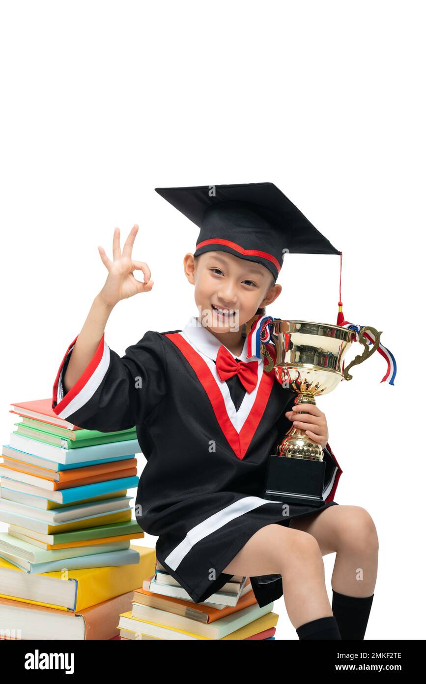 With a doctorial hat girl Stock Photo - Alamy