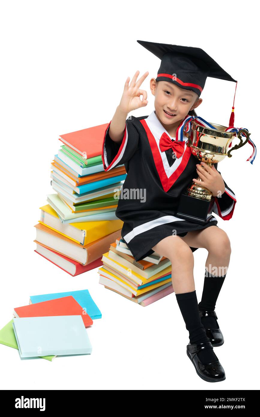 With a doctorial hat girl Stock Photo - Alamy