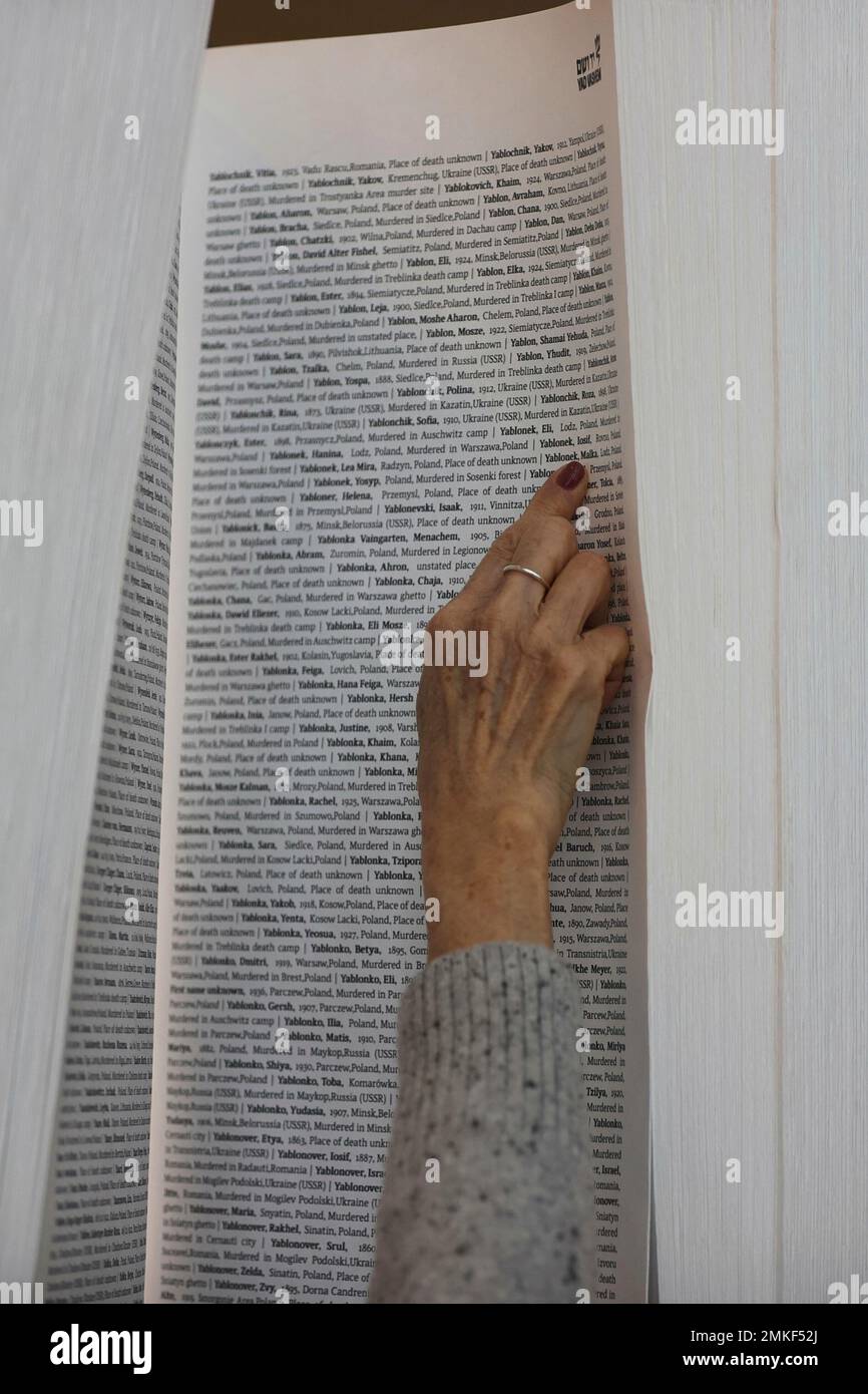 Book of names of holocaust victims hi-res stock photography and images ...