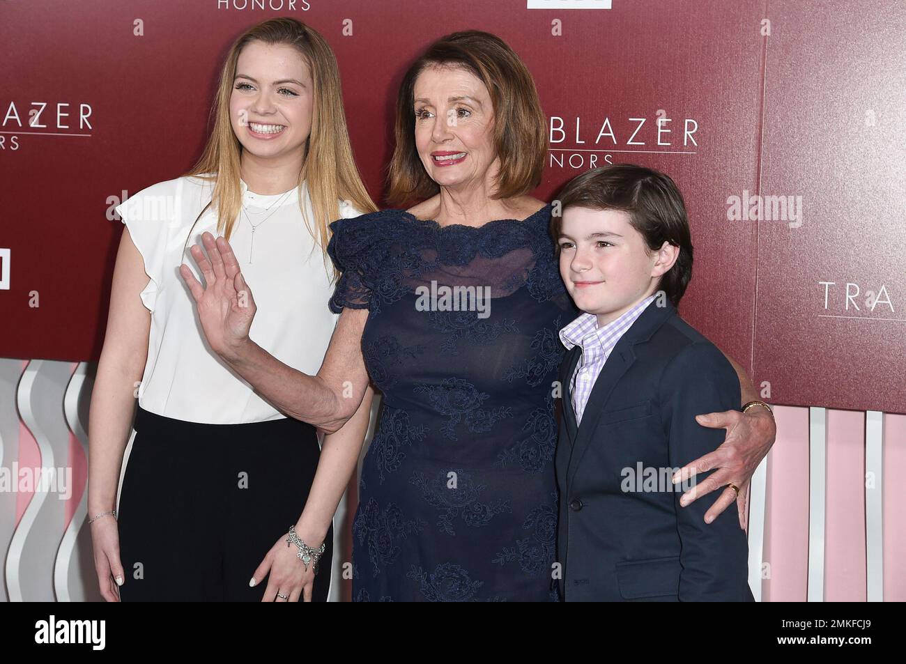 Madeleine Prowda, from left, Nancy Pelosi, Thomas Vos attend VH1 ...