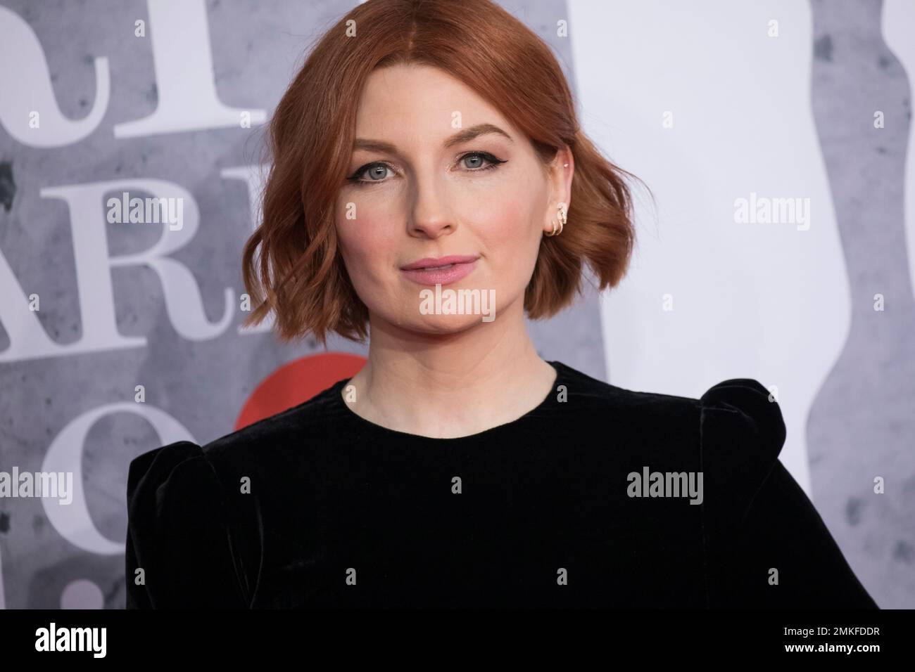 Alice Levine poses for photographers upon arrival at the Brit Awards in ...