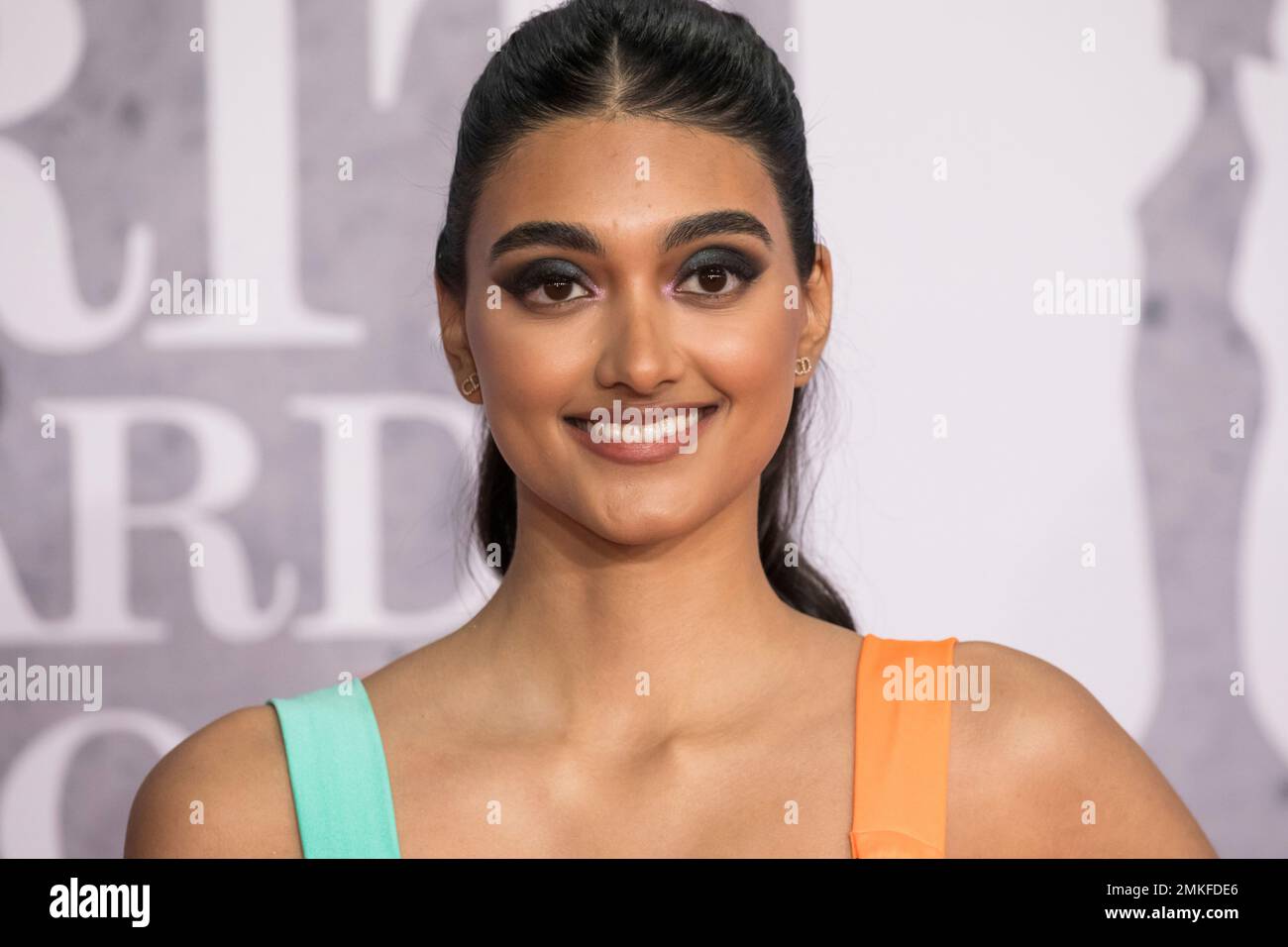 Neelam Gill poses for photographers upon arrival at the Brit Awards in ...