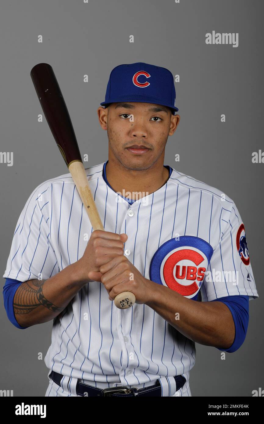 This is a 2019 photo of Addison Russell of the Chicago Cubs baseball ...