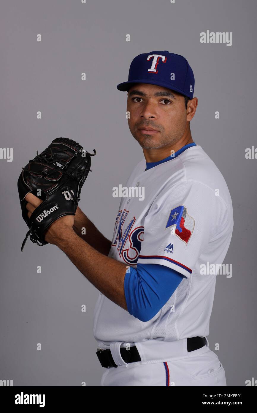 This is a 2019 photo of Jeanmar Gomez of the Texas Rangers baseball ...