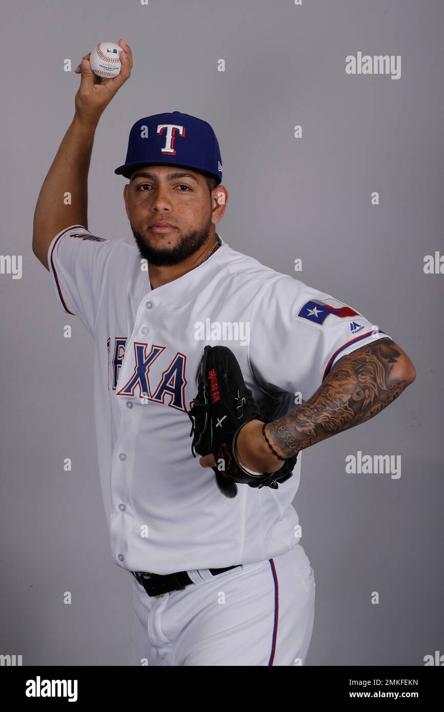 This is a 2019 photo of Ariel Hernandez of the Texas Rangers baseball ...