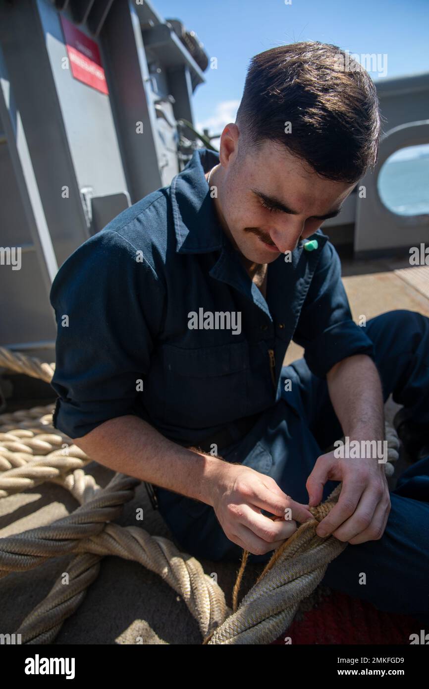 220809-N-AB188-1058 ATLANTIC OCEAN (Sept. 8, 2022) Seaman Darius ...