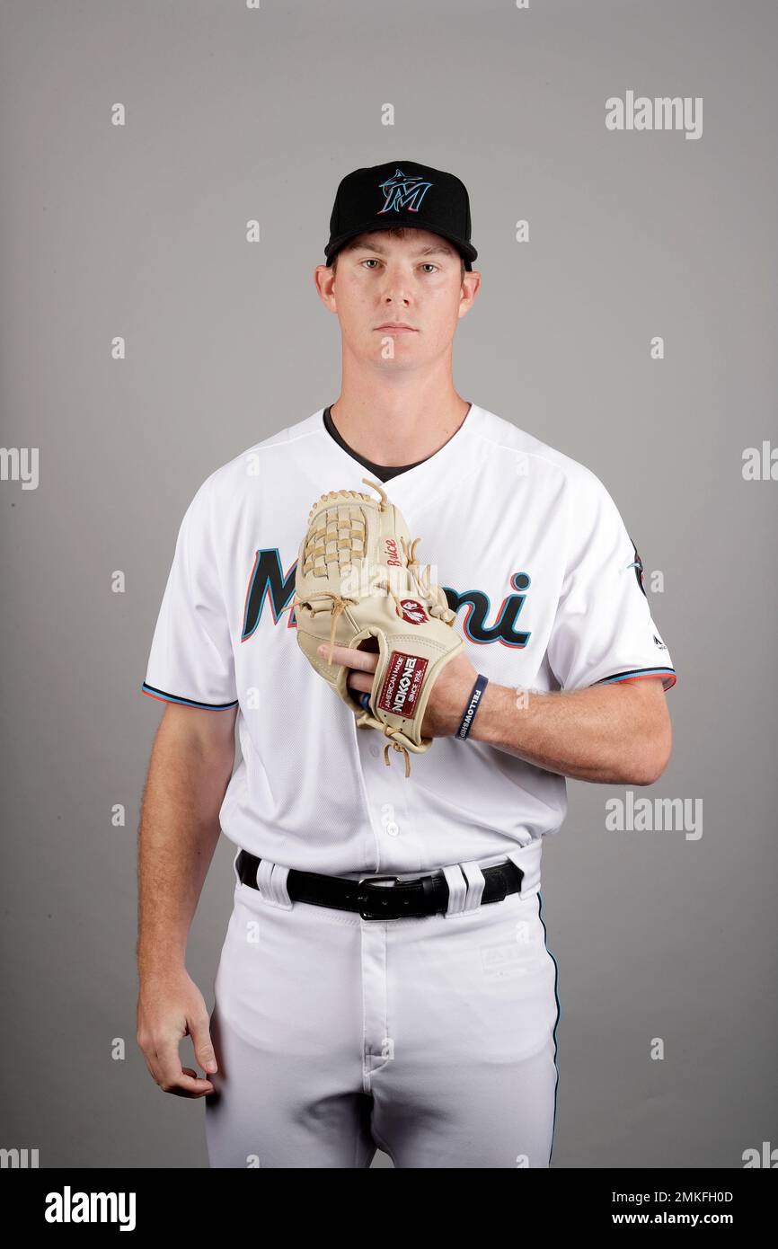 This is a 2019 photo of Austin Brice of the Miami Marlins baseball team ...
