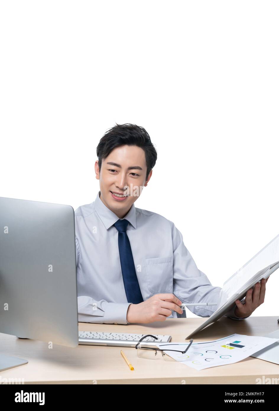 A young business man work in the office Stock Photo - Alamy
