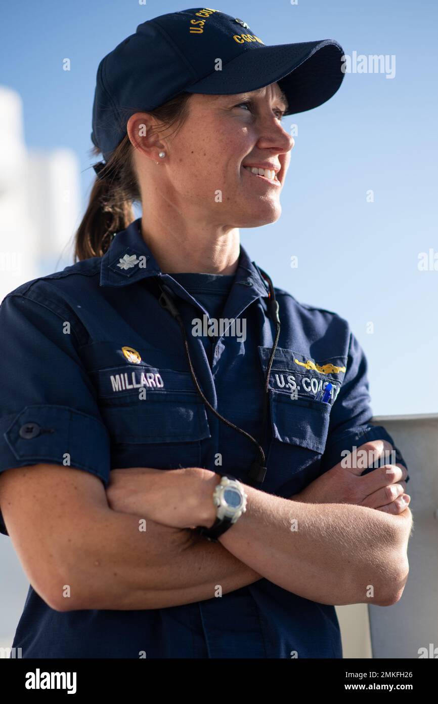 U.S. Coast Guard Cmdr. Brooke Millard, the Commanding Officer of USCGC ...