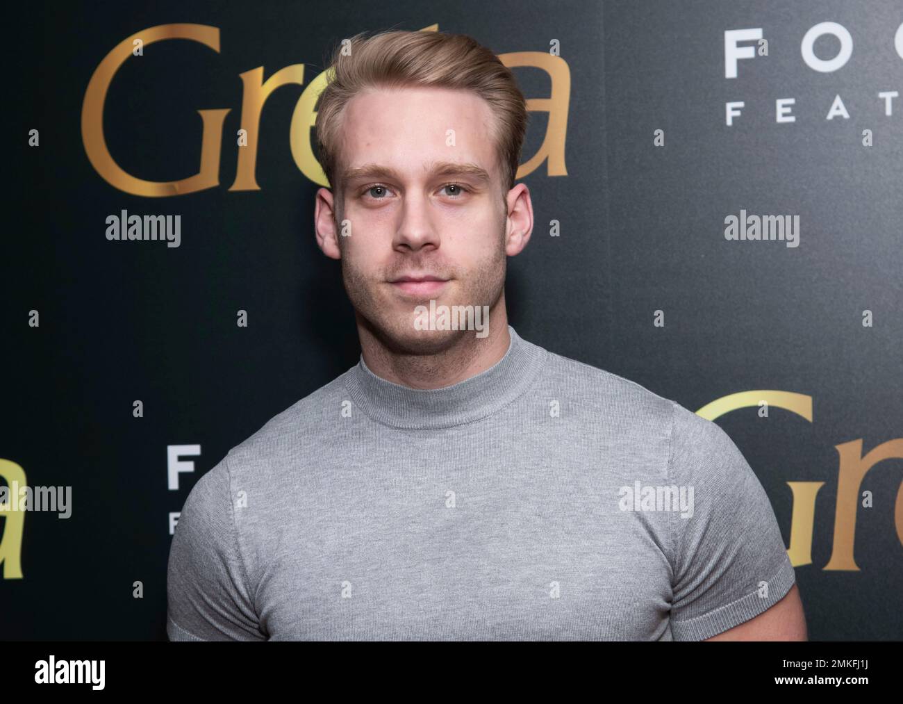 Logan Fletcher attends a screening of Focus Features' "Greta", hosted ...