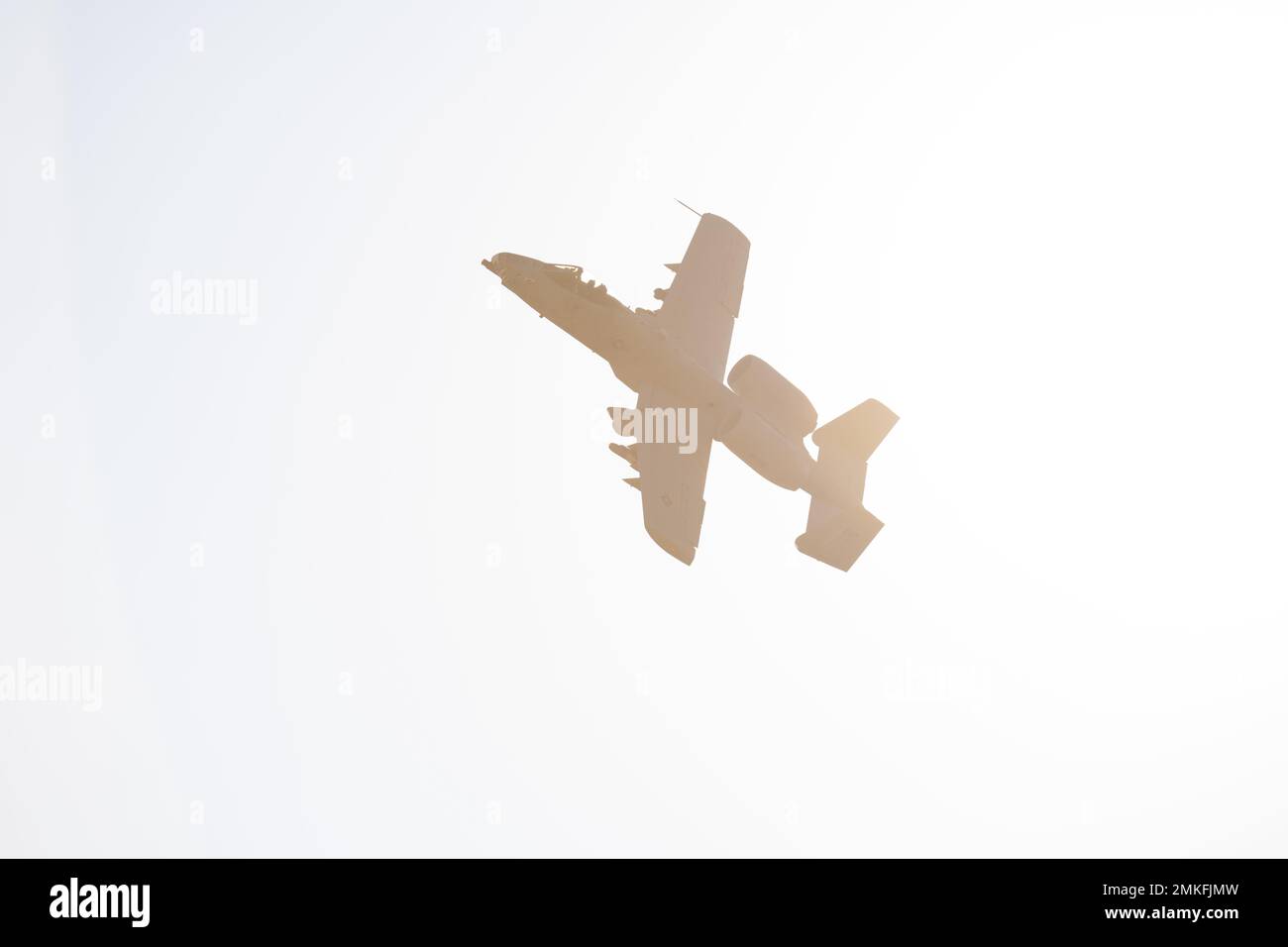 A U.S. Air Force pilot banks an A-10 Warthog during Hawgsmoke 2022 at ...