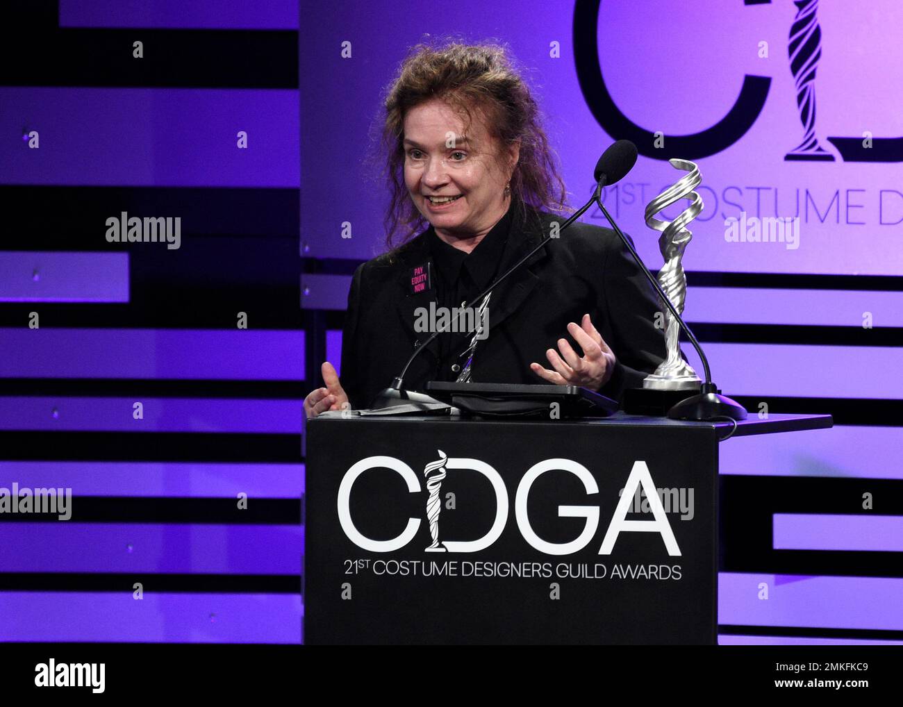 Donna Zakowska accepts the excellence in period television award for ...