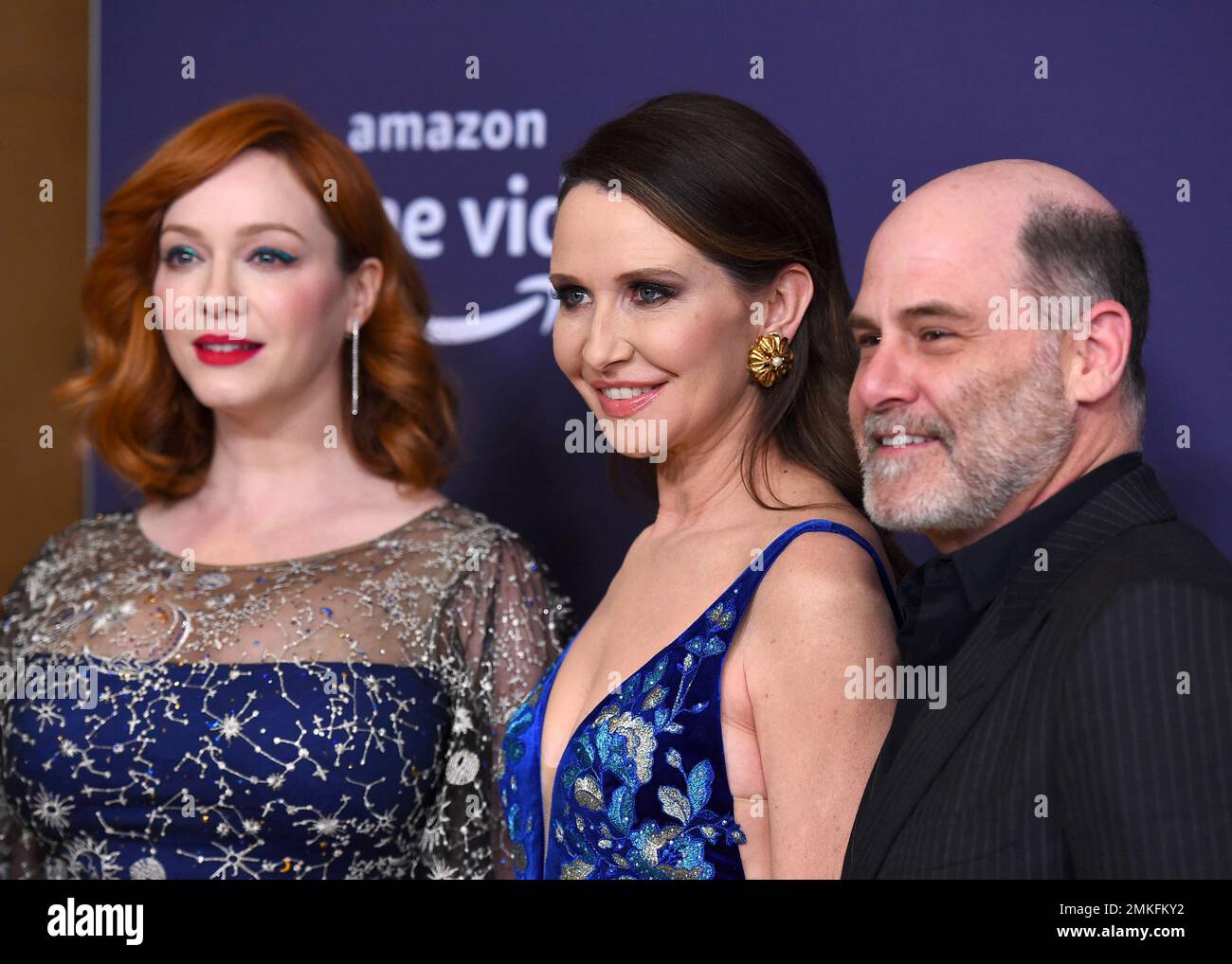 Christina Hendricks, from left, Janie Bryant and Matthew Weiner arrive ...
