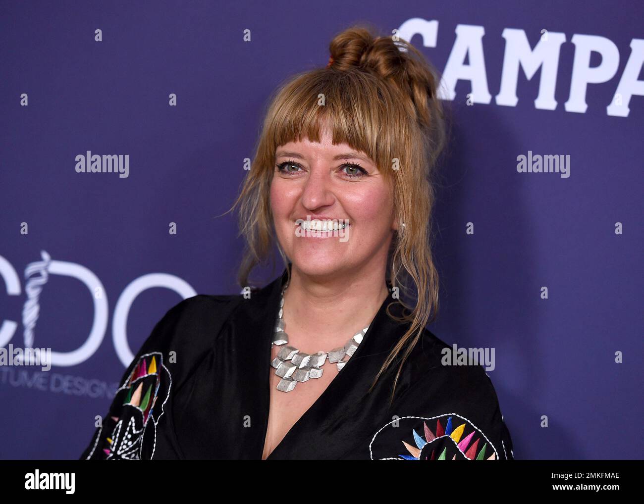 Nina Ayres arrives at the 21st annual Costume Designers Guild Awards at ...