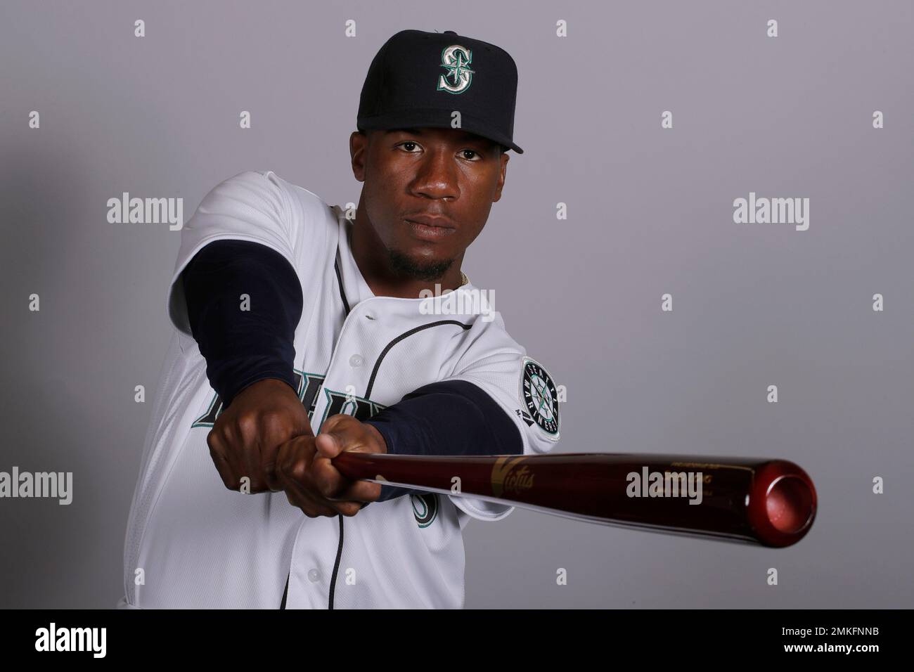 This is a 2019 photo of Shed Long of the Seattle Mariners baseball team ...