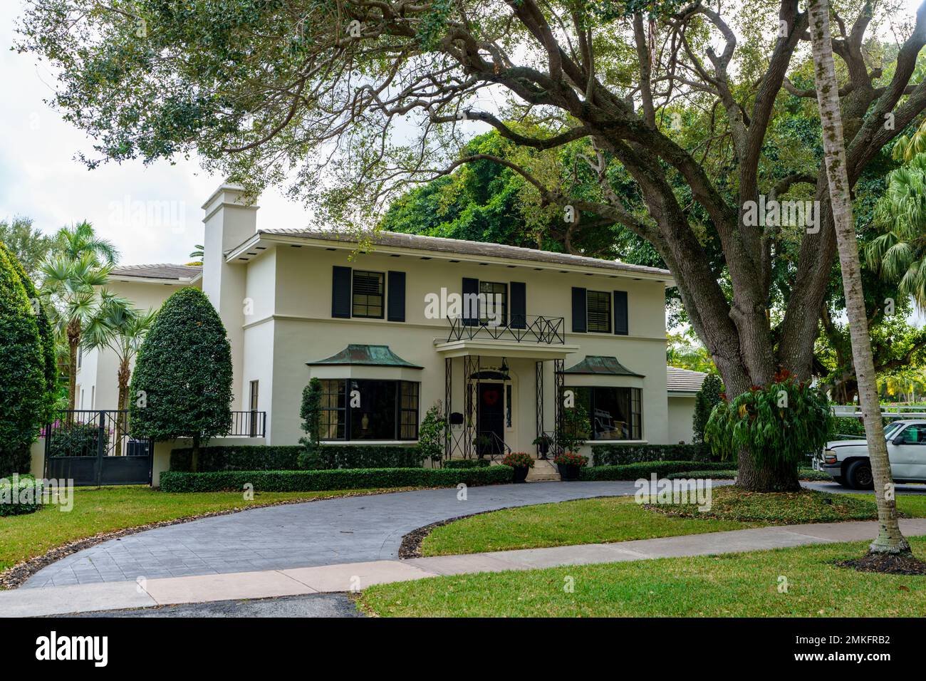 Coral Gables, FL, USA - January 28, 2023: Photo of a historic landmark ...