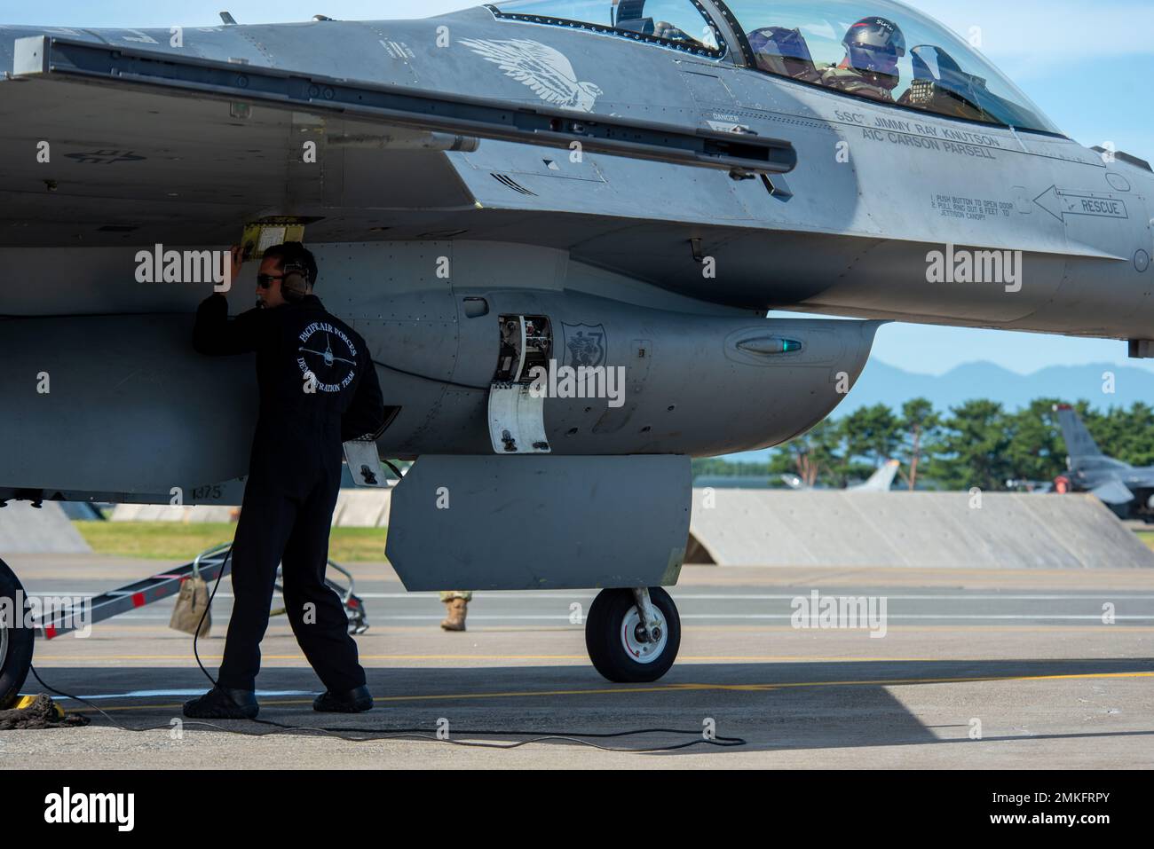 U.S. Air Force Staff Sgt. Lucas Haas, Pacific Air Forces (PACAF) F-16 ...