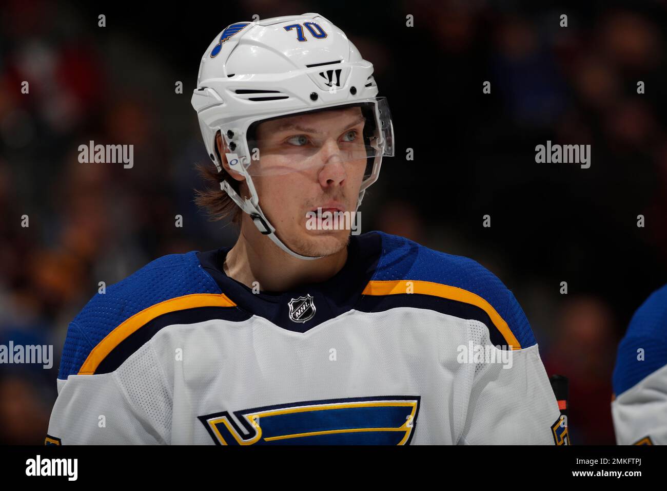 St. Louis Blues center Oskar Sundqvist (70) in the first period of an ...